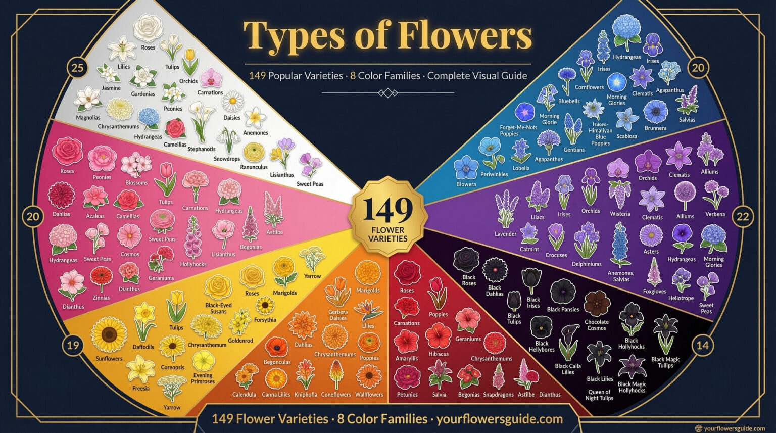 Types of Flowers: 80+ Popular Varieties by Color & Season (With Photos)